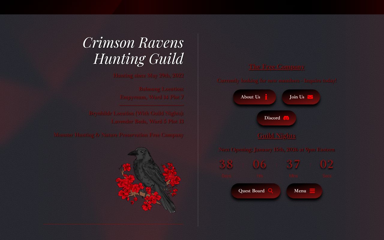 (FFXIV) Crimson Ravens Hunting Guild